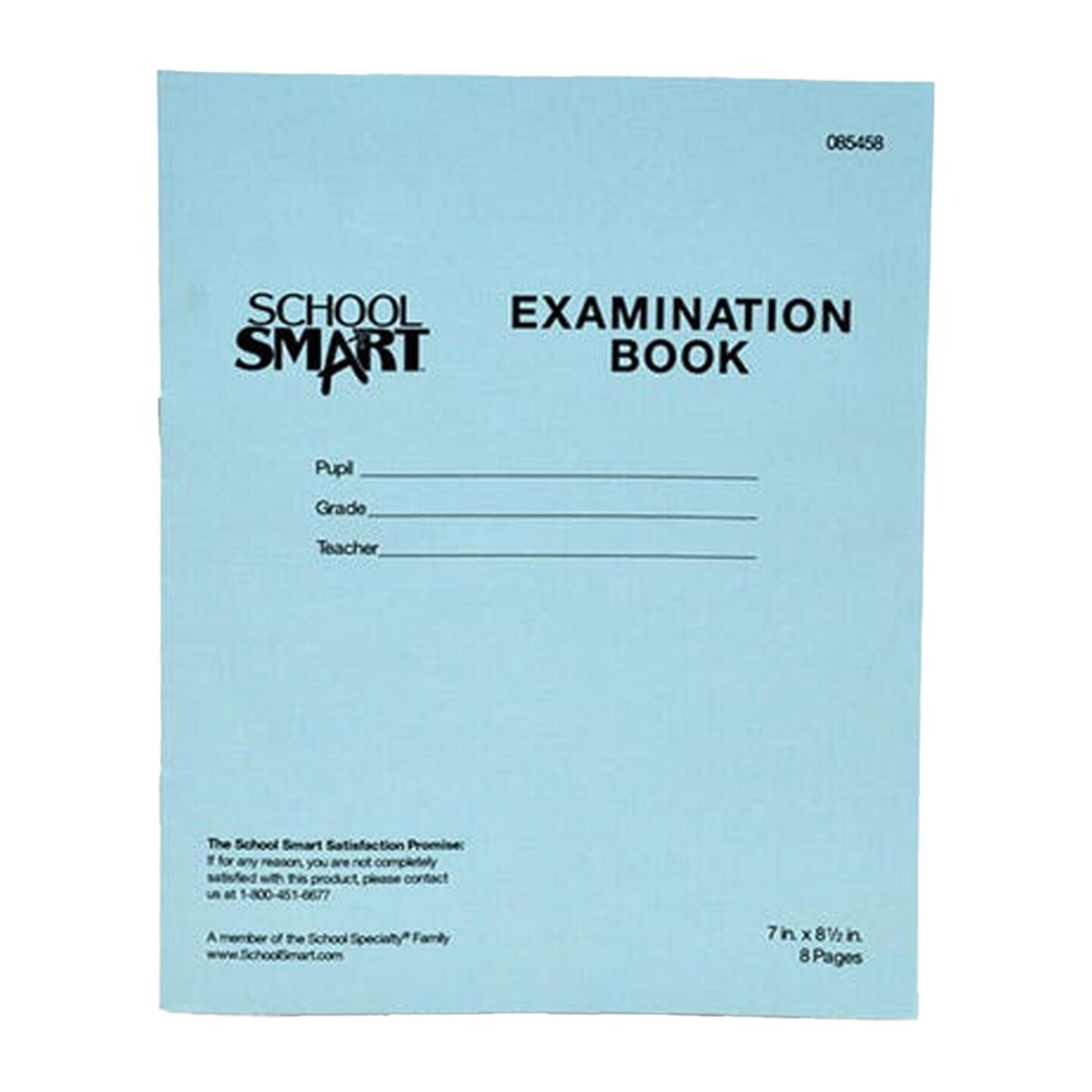 School Smart Examination Blue Books, 7 x 8-1/2 Inches, 8 Pages, Pack of ...