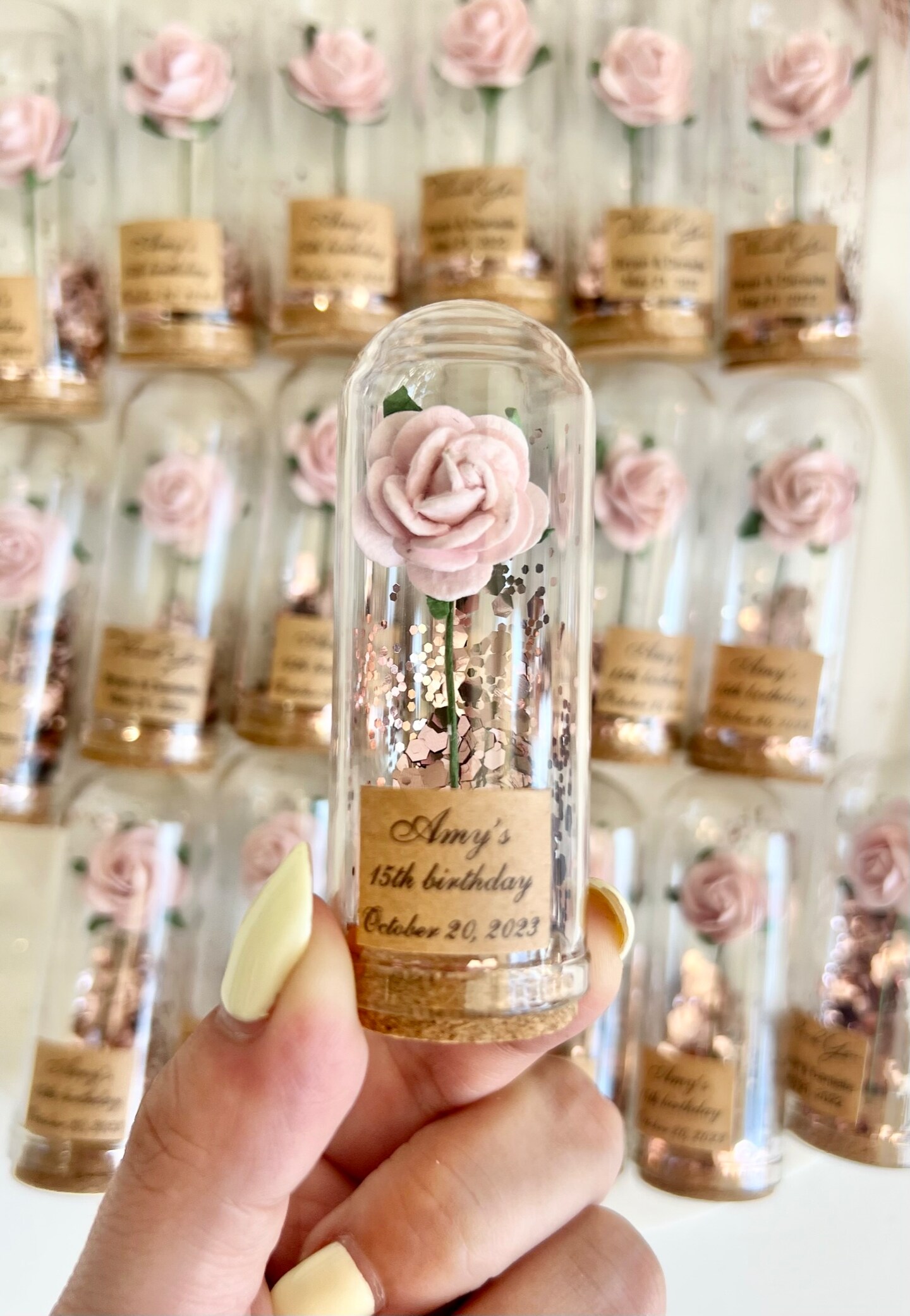 10 pcs Rose Dome Favors for Guests, Wedding Favors Gift , Personalized ...