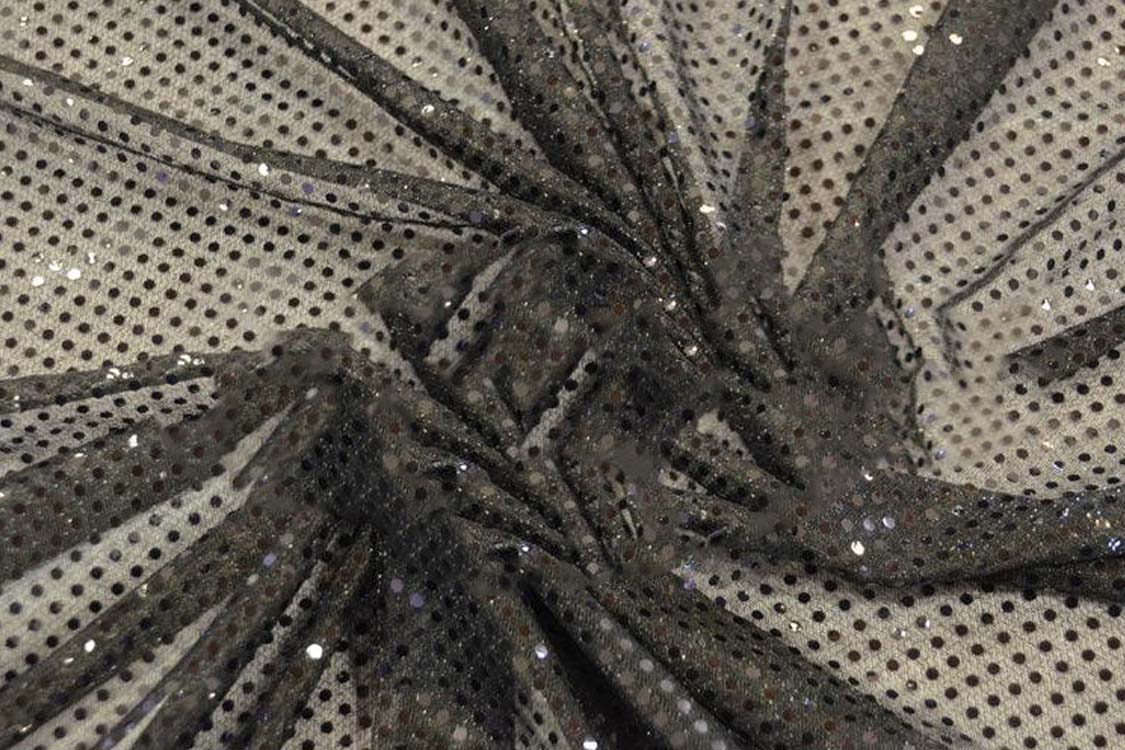 1 Yard Confetti Dot Sequins Fabric with 3mm Metallic Shine for Costumes ...