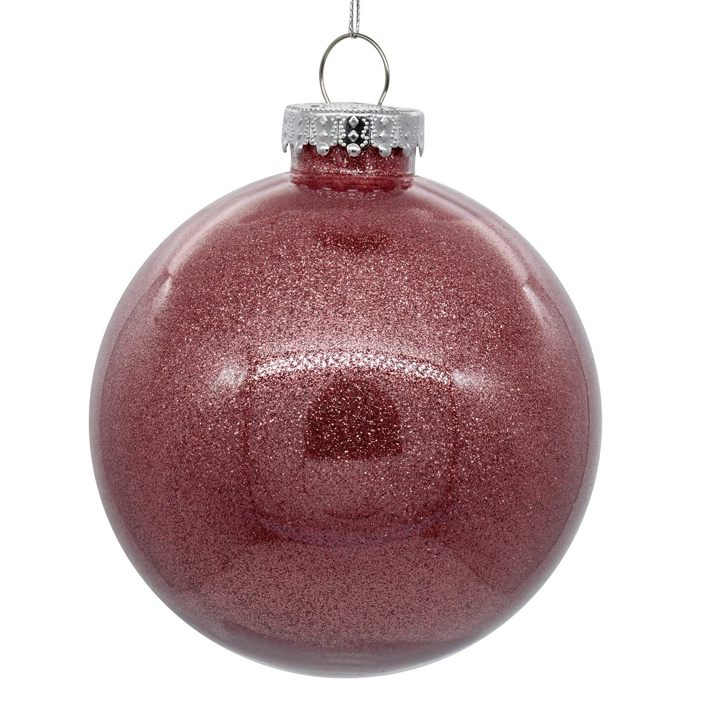 3" Mauve Glitter Clear Ball 12/bag | Michaels