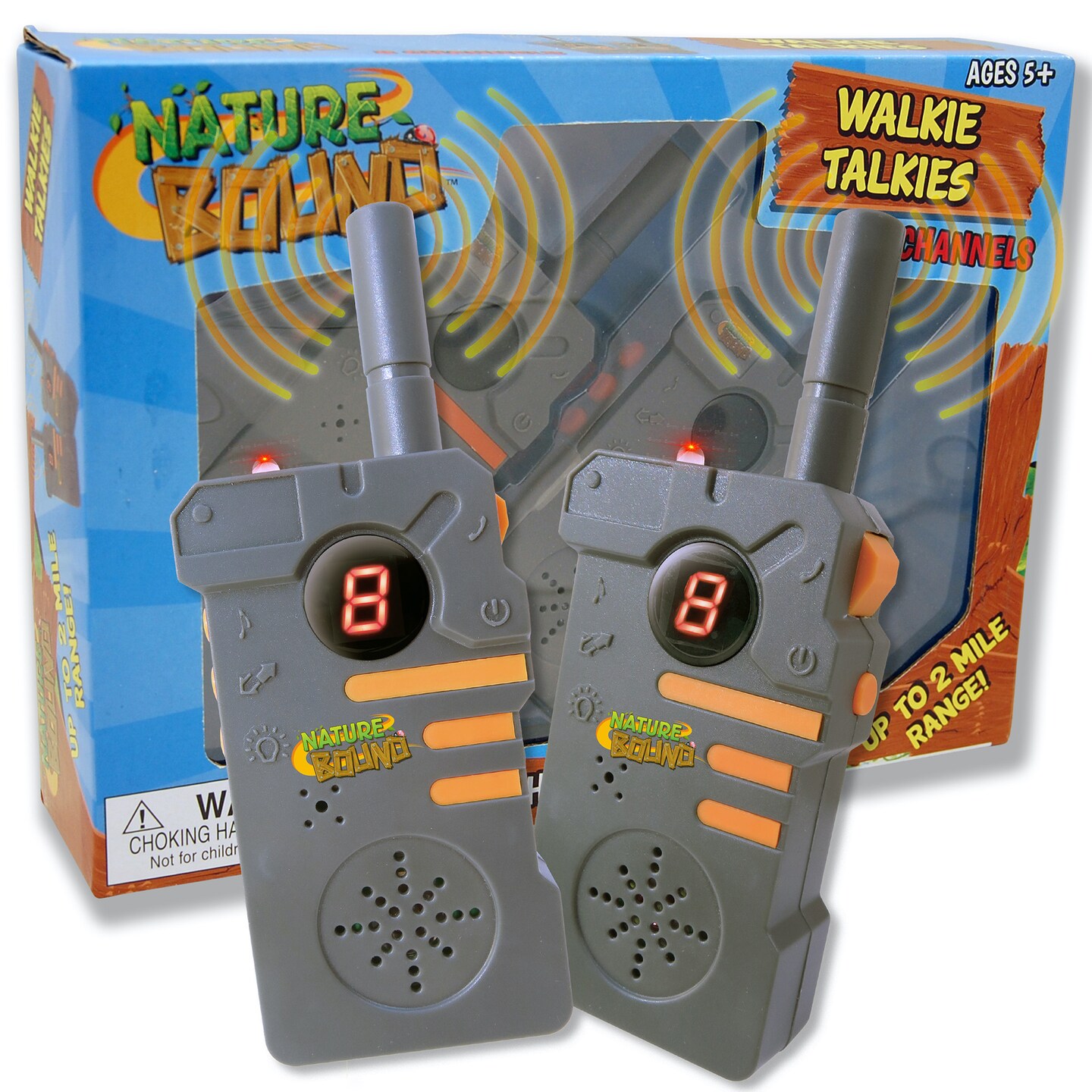 Nature Bound: Walkie Talkies - Gray & Orange - 2pc Communicating Toy ...
