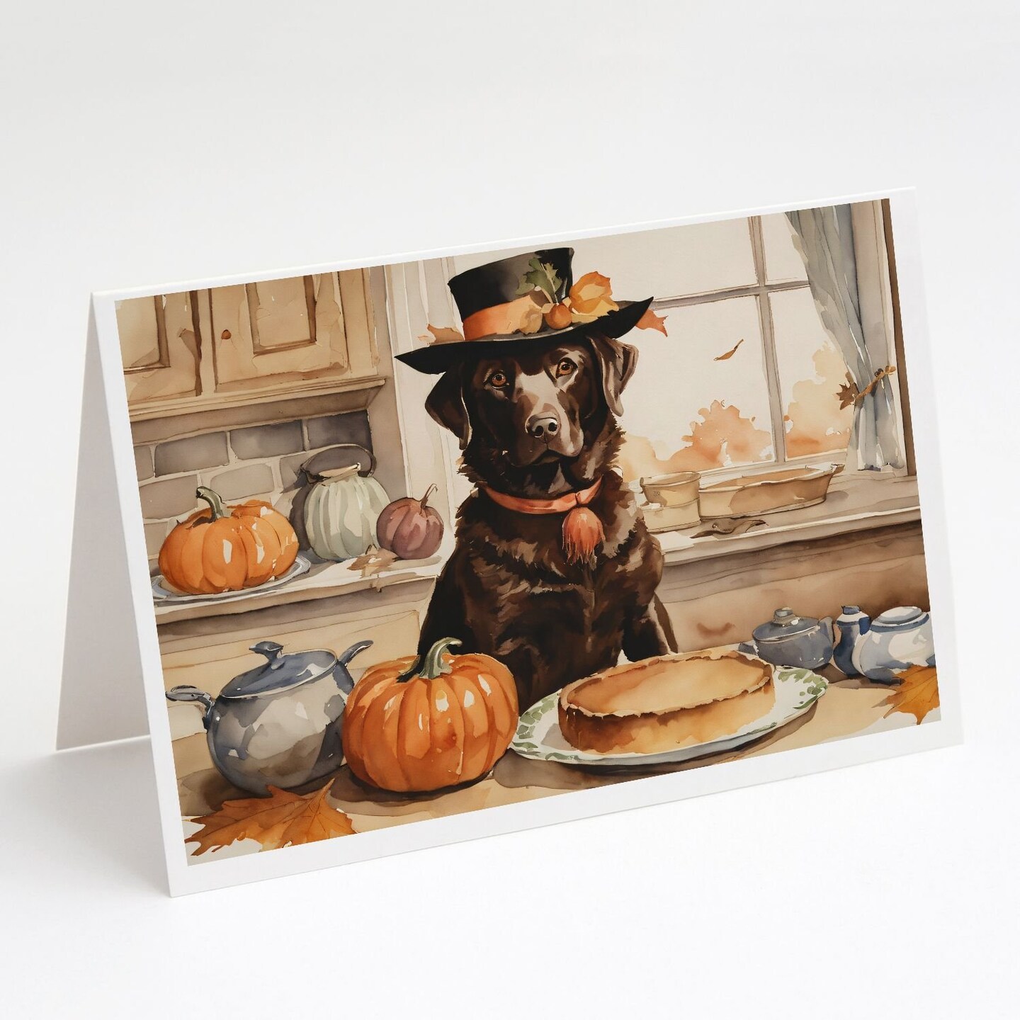 Edge Collections - 5" x 7" - Multicolor - Chocolate Labrador Autumn ...
