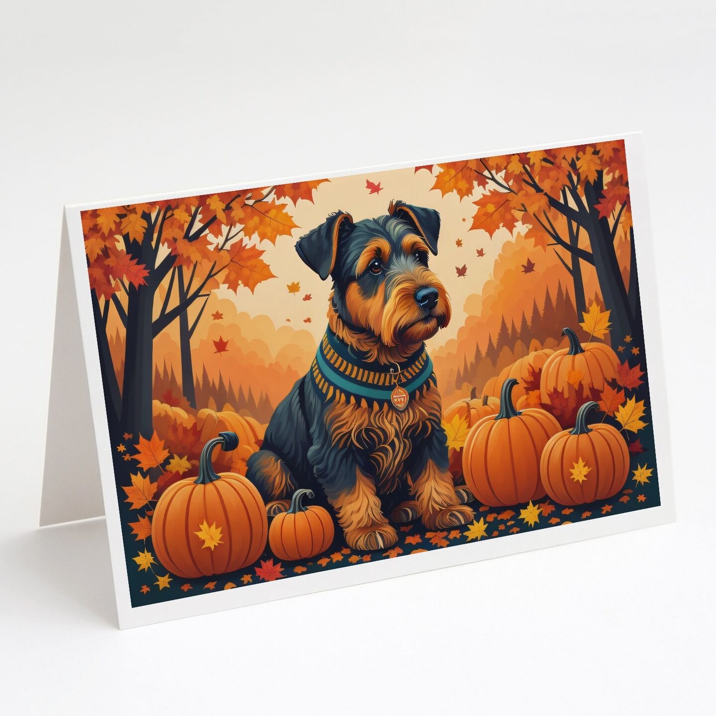 Edge Collections - 5" x 7" - Multicolor - Airedale Terrier Fall ...