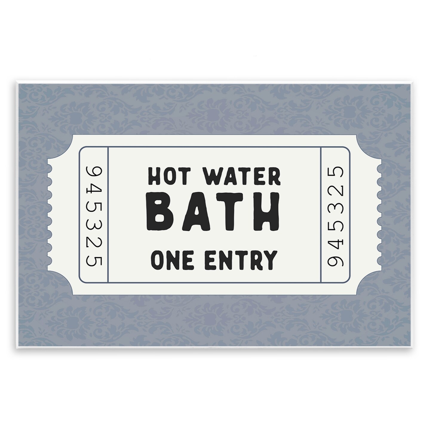 Stupell Industries Retro Bathroom Ticket Wall Plaque, design by ...