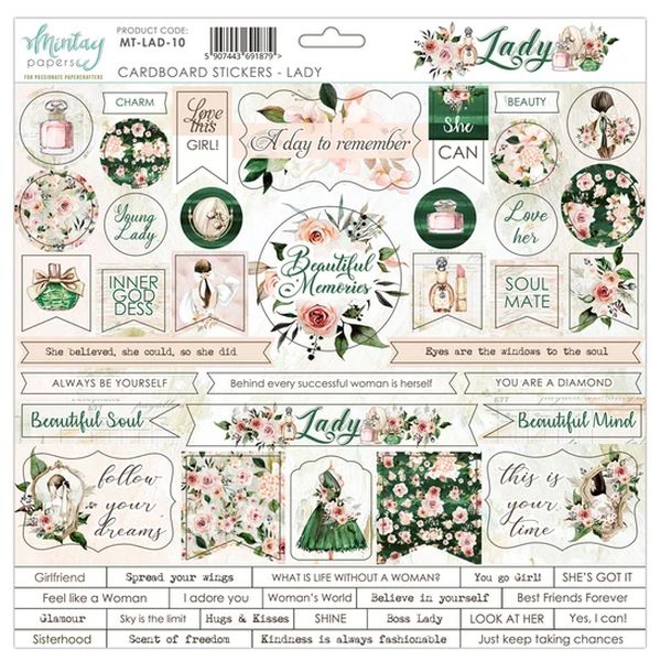 Mintay Lady Cardboard Stickers | Michaels