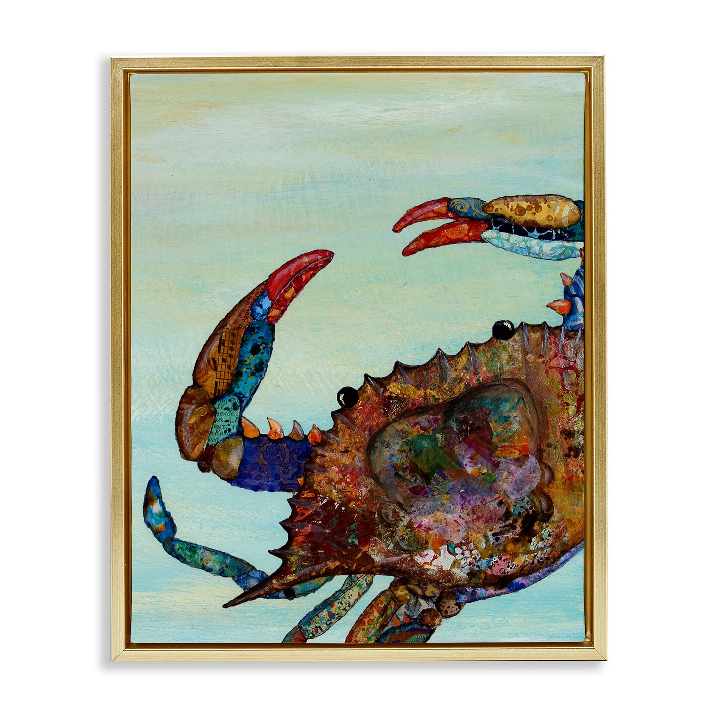 Stupell Industries Detailed Collage Crab Floating Frame, design by Lisa ...