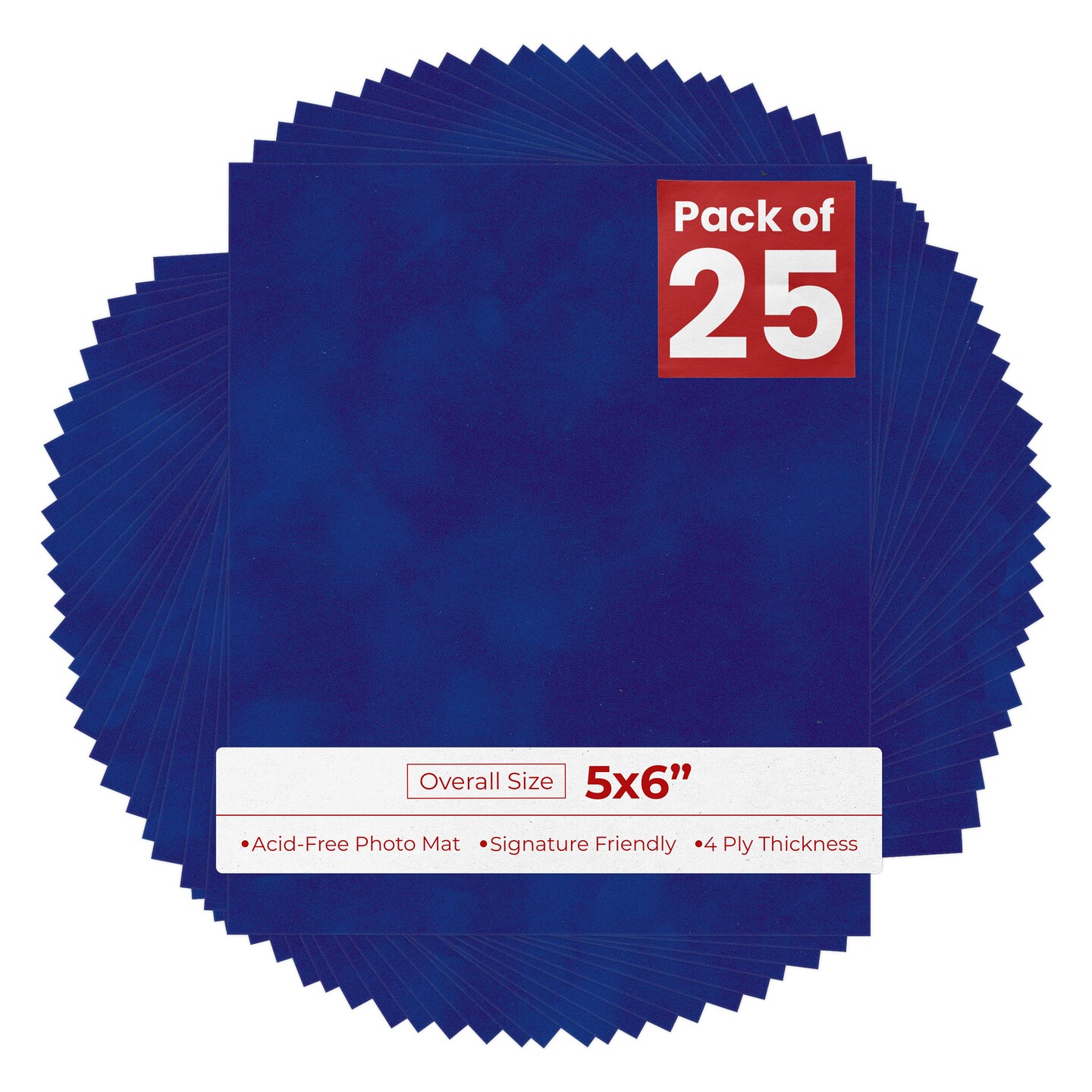 Royal Blue Suede 5x6 Inch Uncut Mat Board - Blank Sheets, No Opening ...