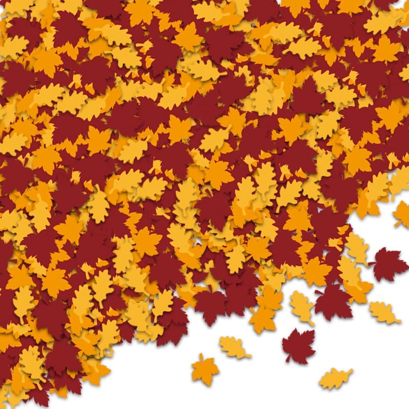 100PCS Fall Maple Leaves Confetti Thanksgiving Maple Leaf Table ...
