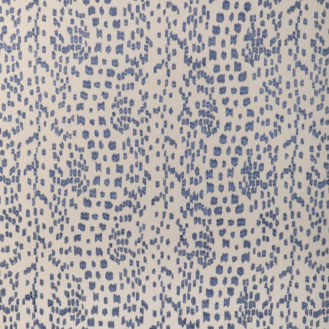 1 Yard Canton Blue Embroidered Linen Fabric Animal Skin Design 46 inch ...