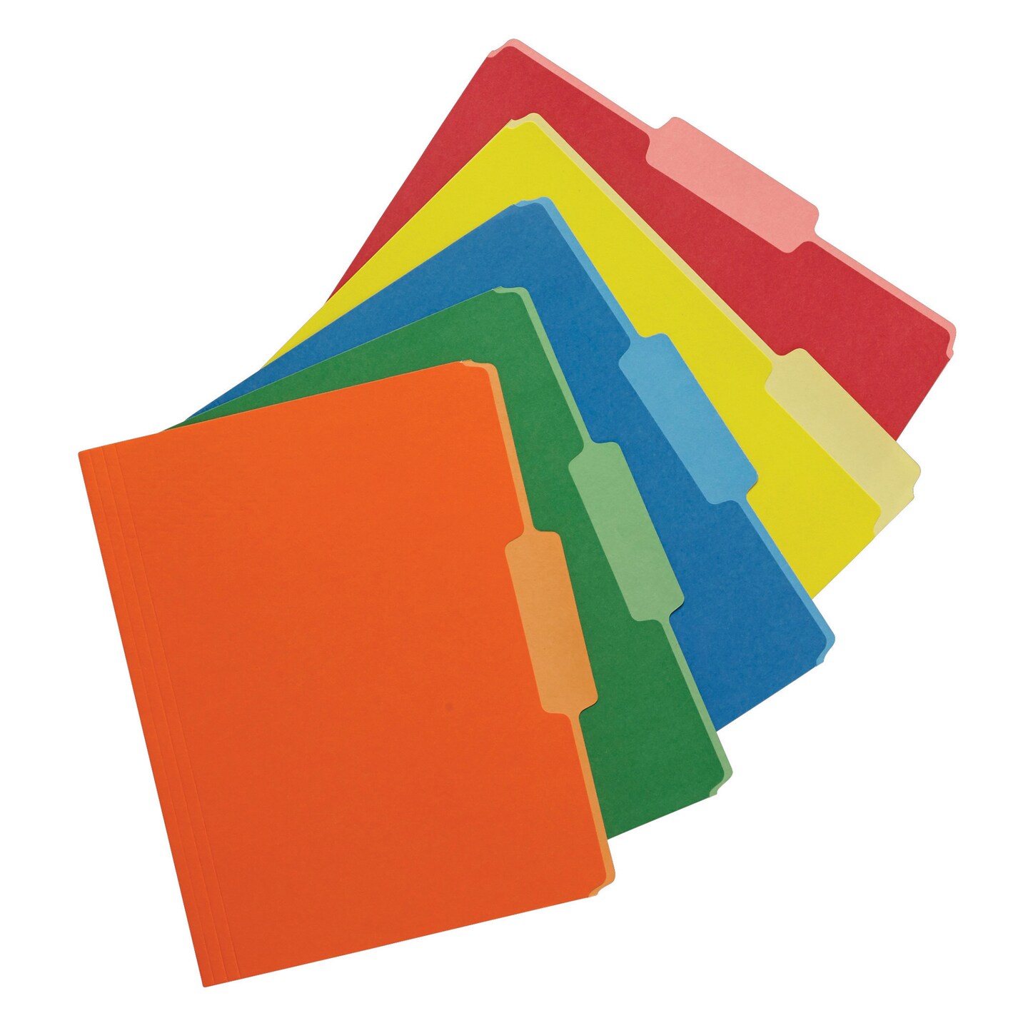 School Smart Colored File Folders Two-Tone, Letter Size, 1/3 Cut Tabs ...
