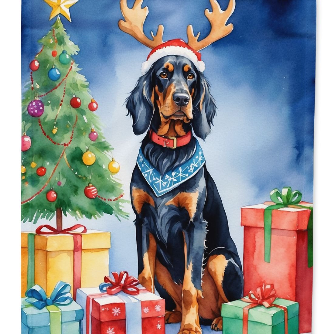 Edge Collections - 28" X 0" - Multicolor - Gordon Setter Christmas ...