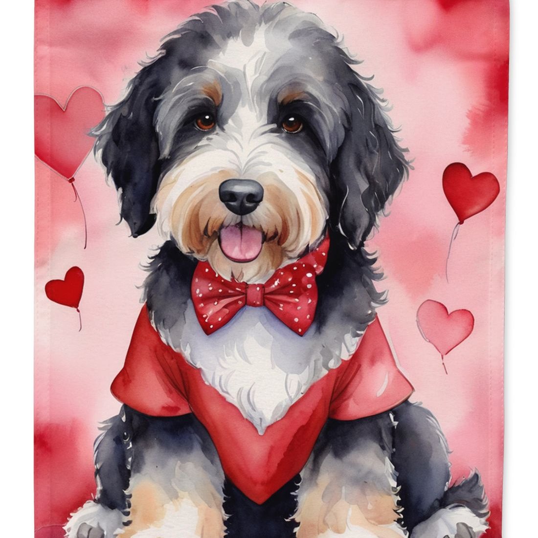 Edge Collections - 28" X 0" - Multicolor - Bernedoodle My Valentine ...