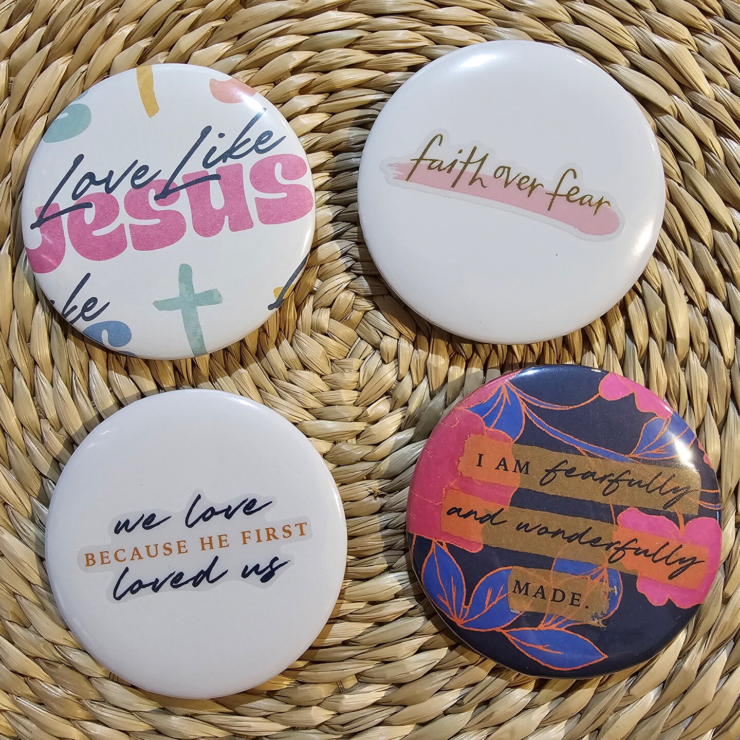 Christian buttons, Pins, Pins with Bible Verses, Christian Party Favors ...