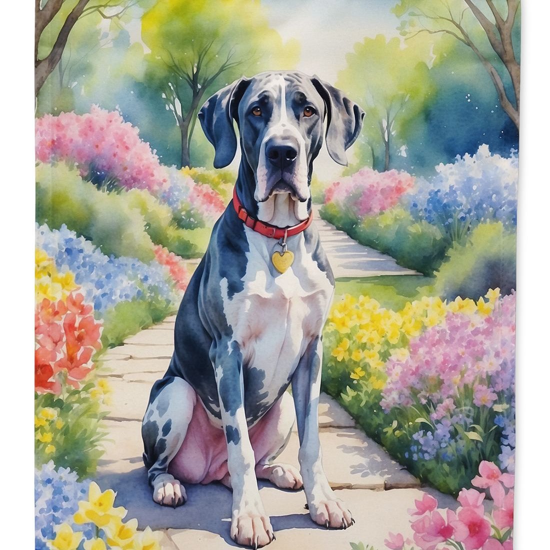 Edge Collections - 28" X 40" - Multicolor - Great Dane Spring Path ...