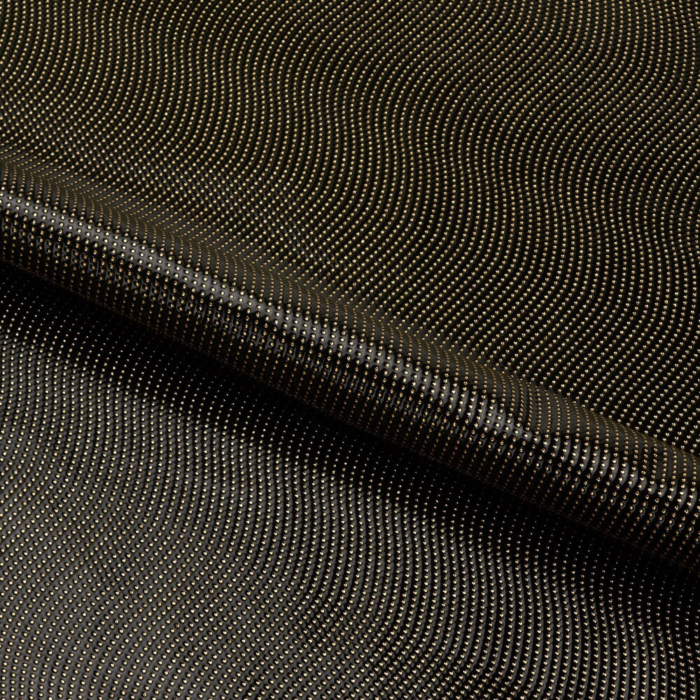 1 Yard Hipster Swirl PU Coated Spandex Fabric 2-Way Stretch Polyester ...