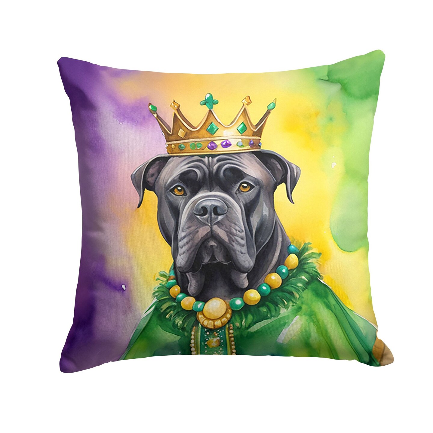 Edge Collections - 18" X 18" - Multicolor - Cane Corso King of Mardi ...