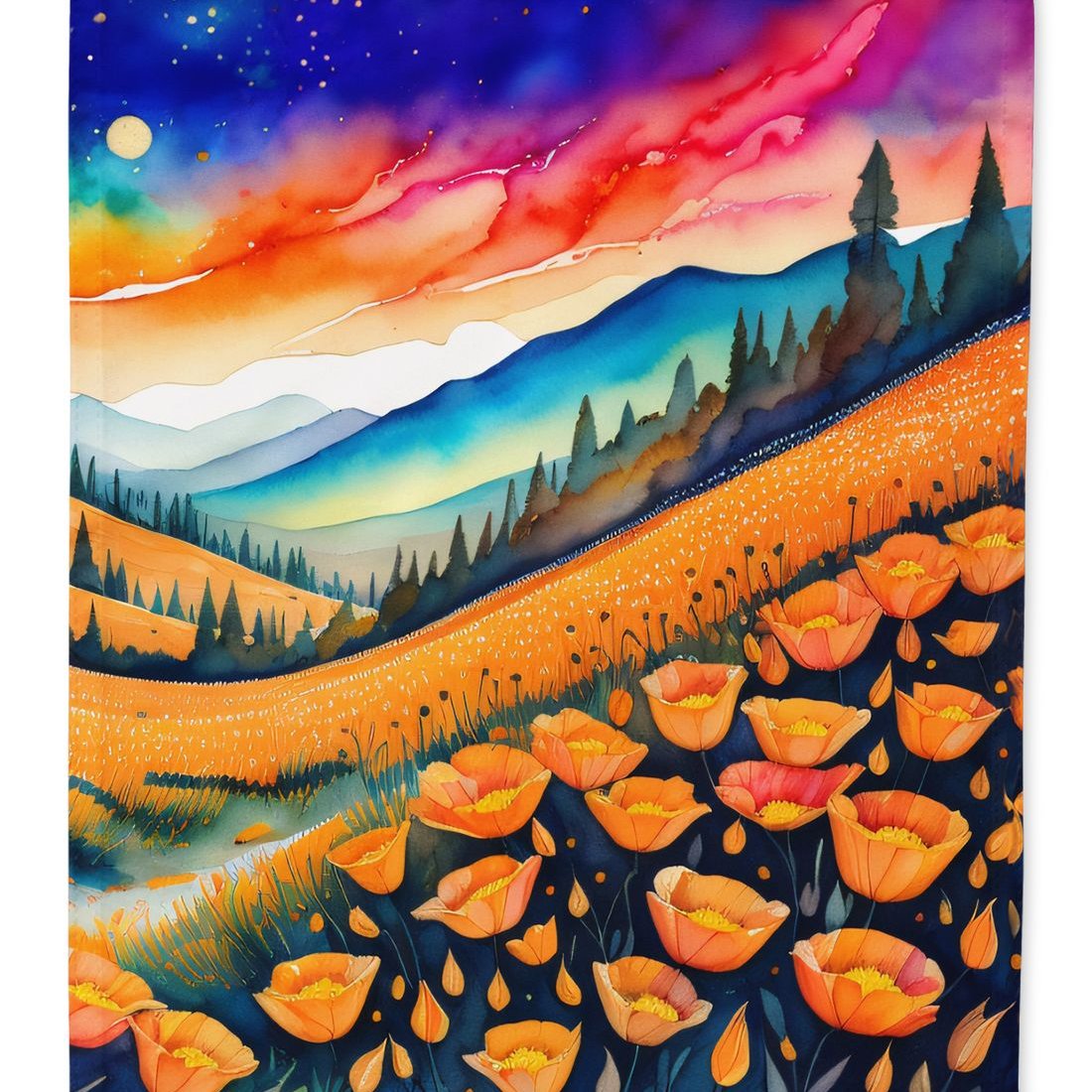 Edge Collections - 28" X 40" - Multicolor - California Poppies in Color ...