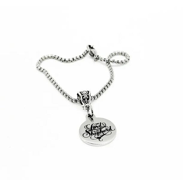 The Lord Is My Shepherd Charm Bracelet, 23rd Psalm, Faith Jewelry, God ...