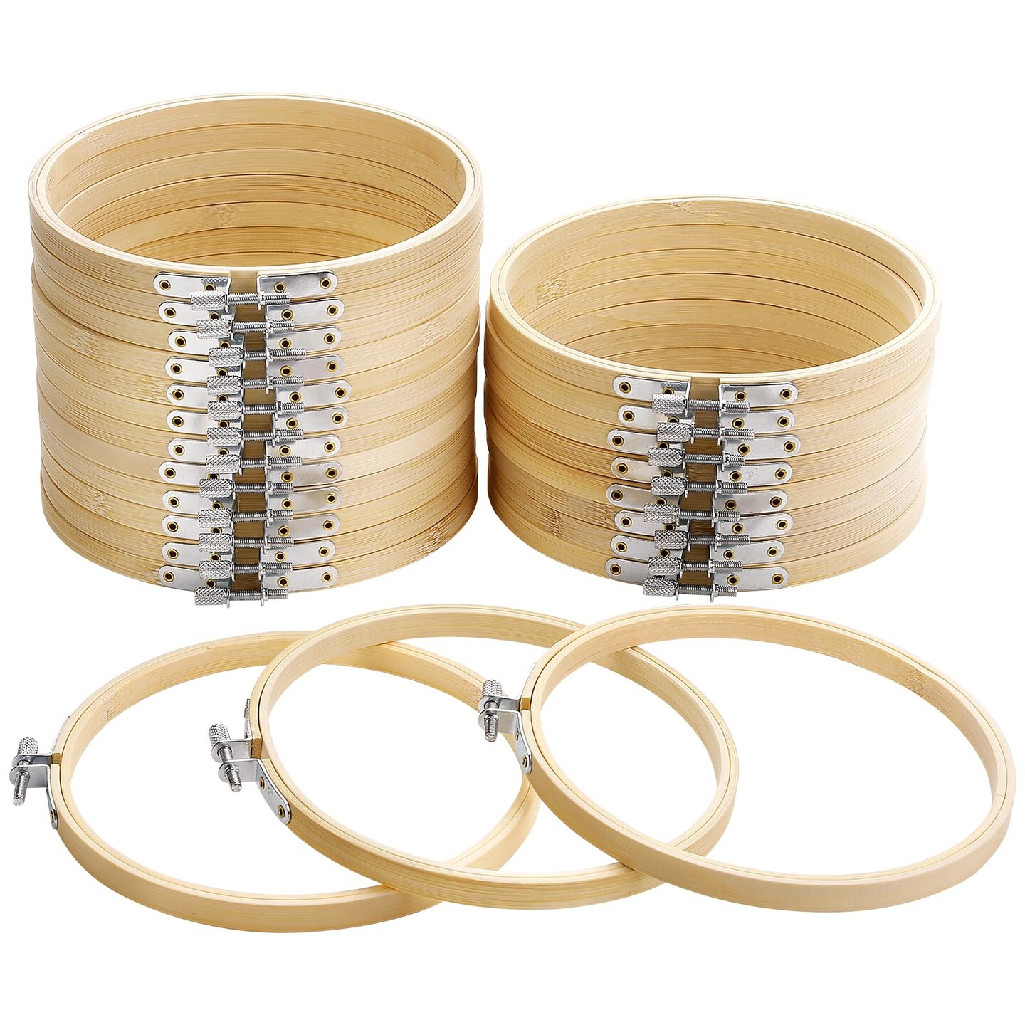 24 Pieces 6 Inch Embroidery Hoops Bulk, Cross Stitch Hoop Ring for ...