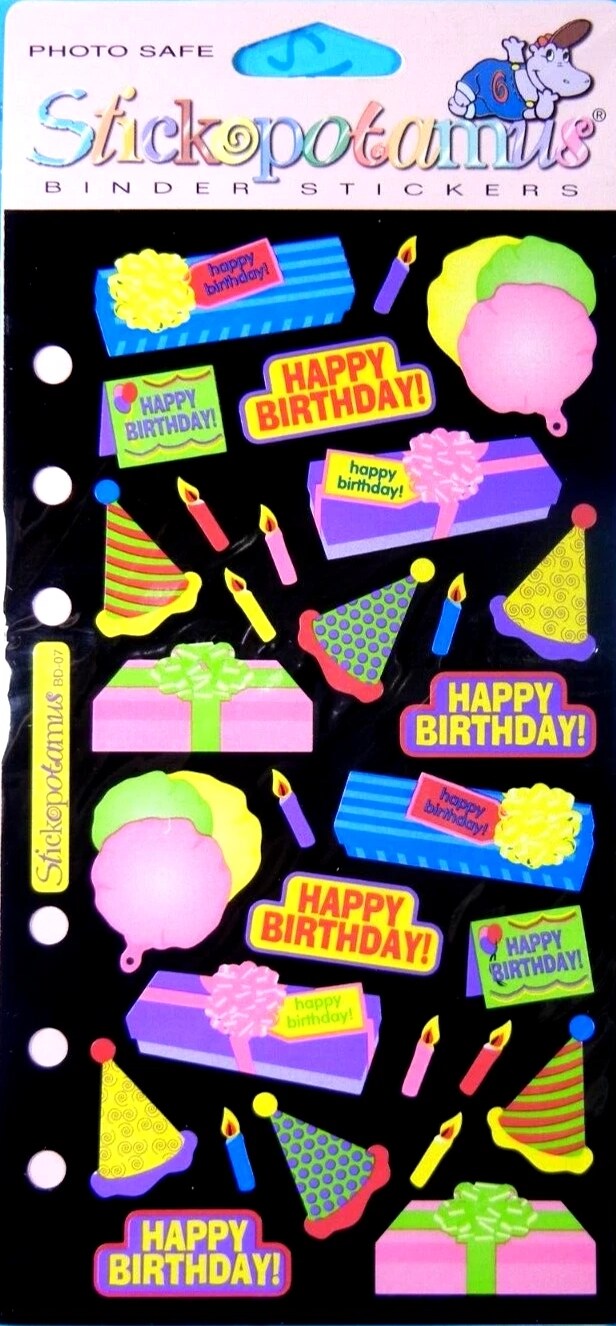 Stickopotamus Birthday Bash Stickers | Michaels