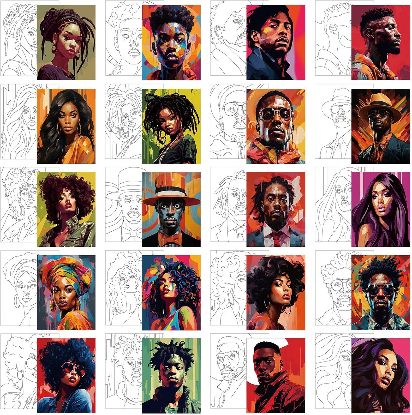 20 Pcs Stretched Pre Drawn Canvas - 8 x 10'' (Cool) | Michaels