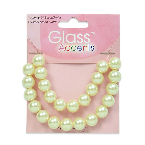 Round Pearl Glass Beads Pack of 24 | Michaels