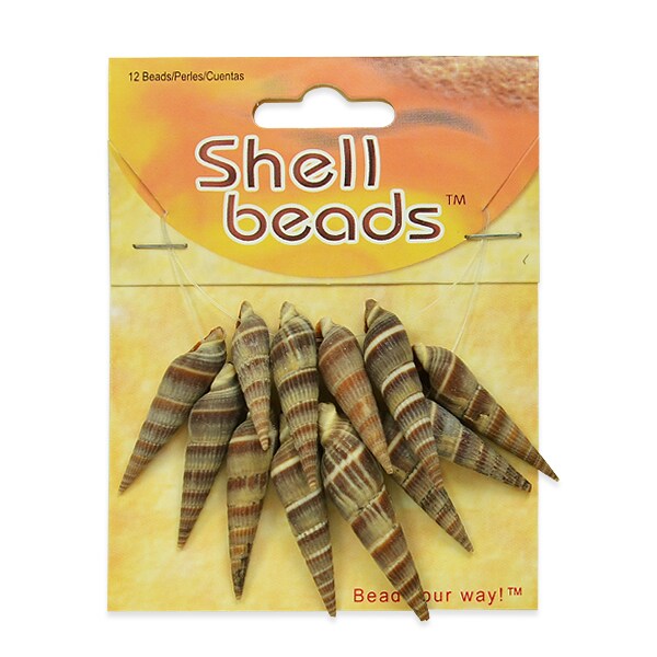 Long Shell Beads - Brown - 12 Pc Pack | Michaels