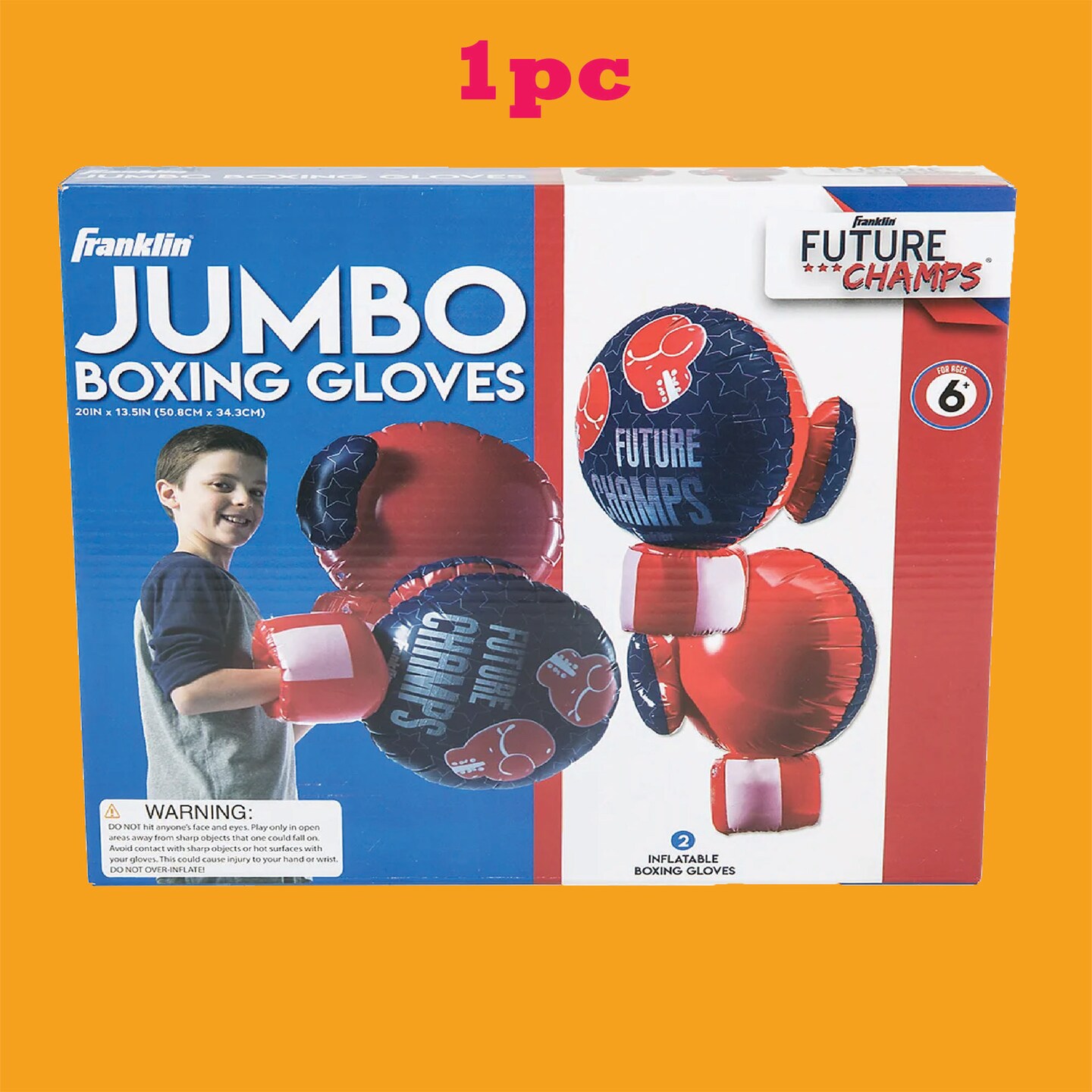 Franklin Future Champs Inflatable Boxing Gloves Fun Prize for Kids Ages ...