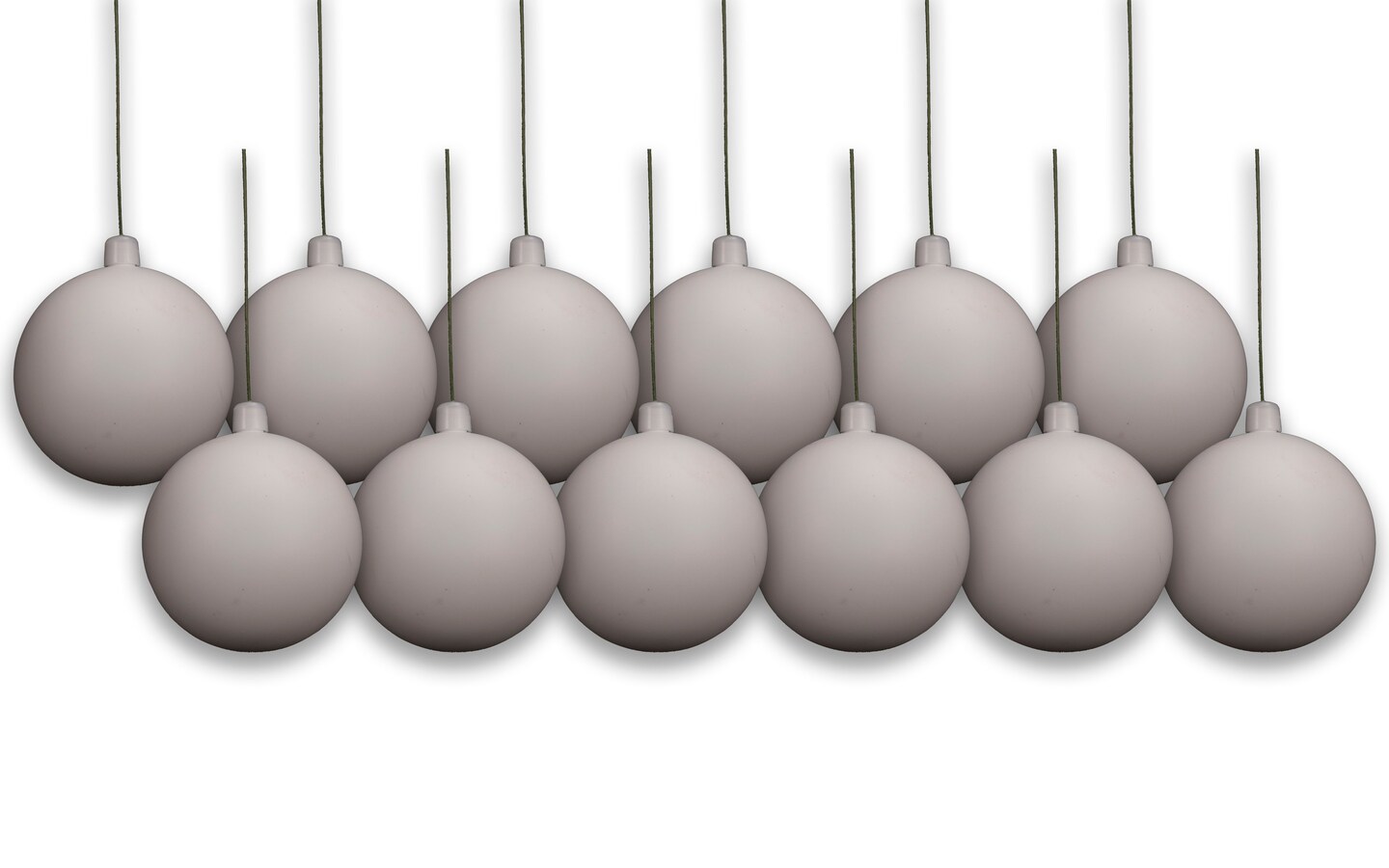 12 Pack 70mm 2.75" Matte White Ball Ornament UV Coated with Wire | Michaels