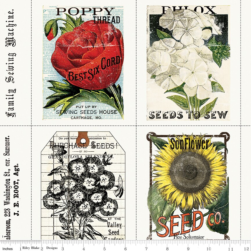 Seed Packs in White (cd15683-white) | Sewing Seeds III | J Wecker ...