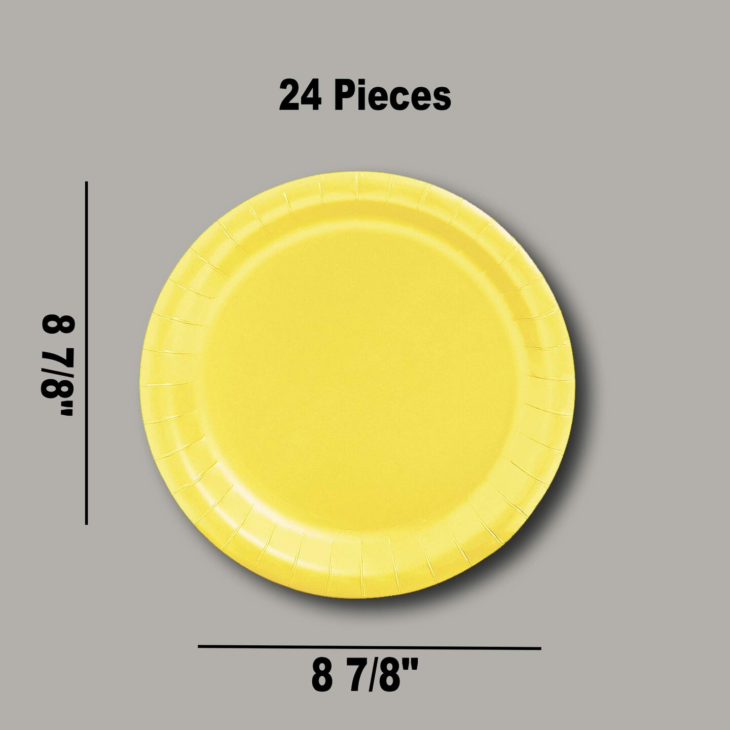 24 Ct. Yellow Paper Dinner Plates, 8 7/8" Cheerful & Sunny Disposable ...