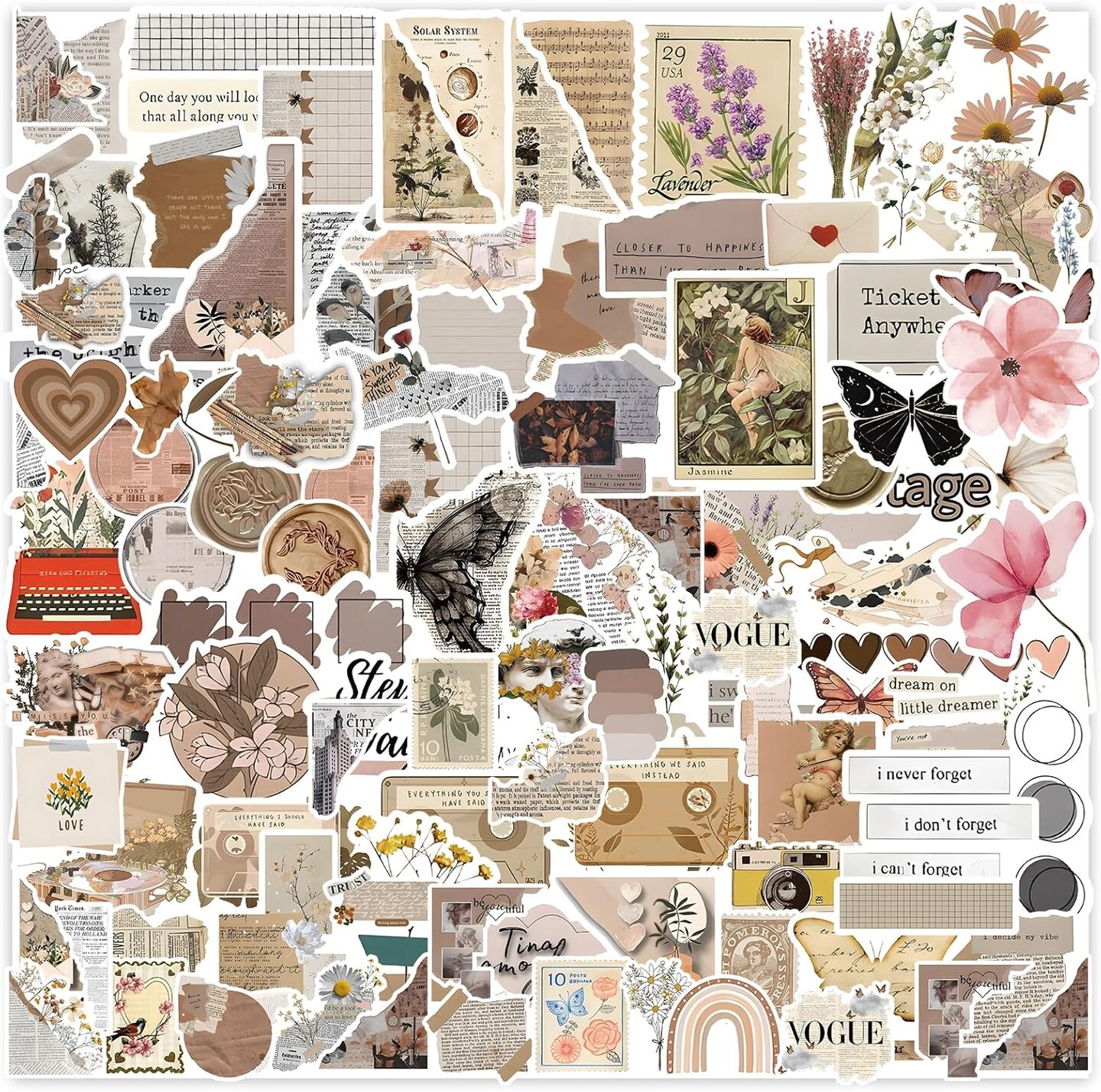 120Pcs Vintage Scrapbook Stickers (Colorful) | Michaels