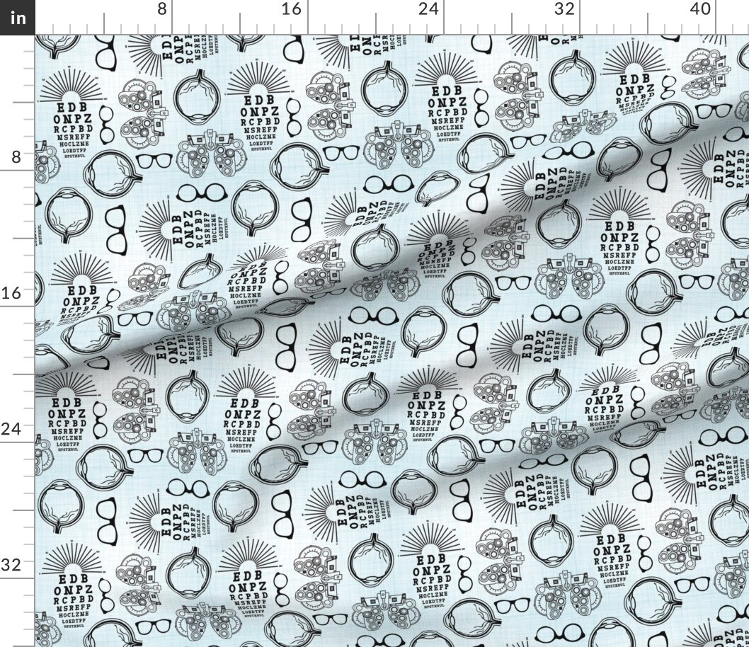 Eyes Eye Doctor Ophthalmologist Medical Custom Printed Fabric by ...