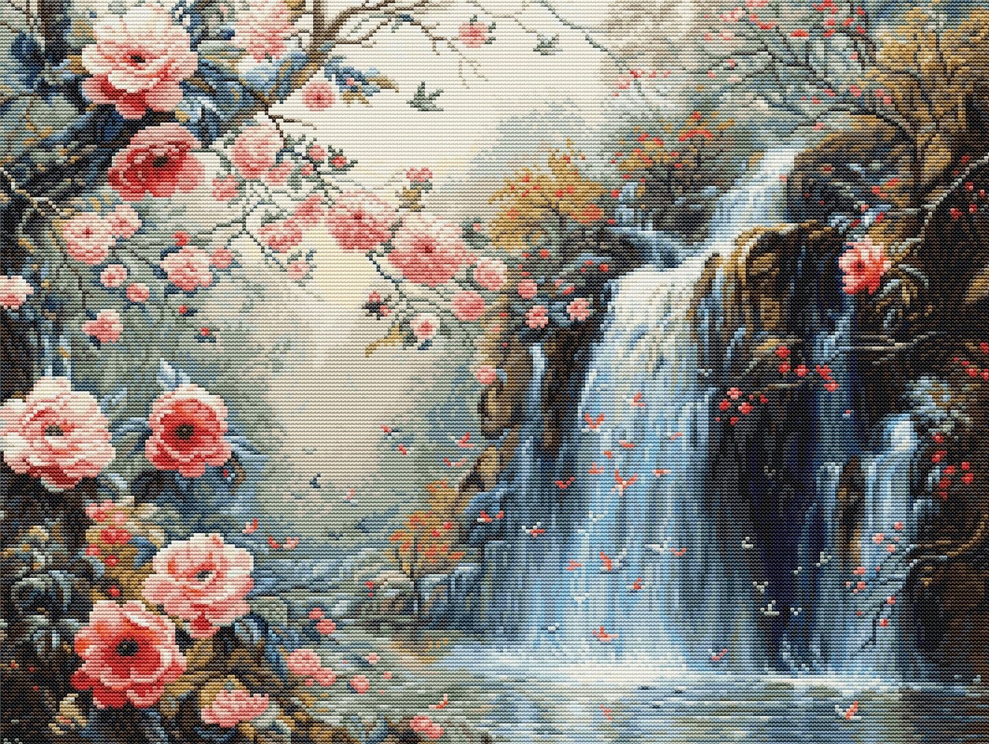 Crystalline Waterfall B708L Counted Cross-Stitch Kit | Michaels