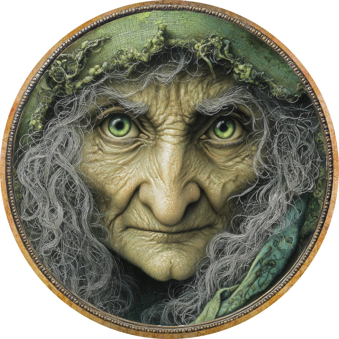 Halloween Green Witch Face Metal Sign | Michaels