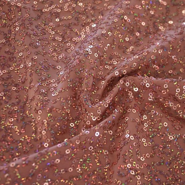 1 Yard Zsa Spa Spandex Sequin Fabric Embroidered Holographic ...