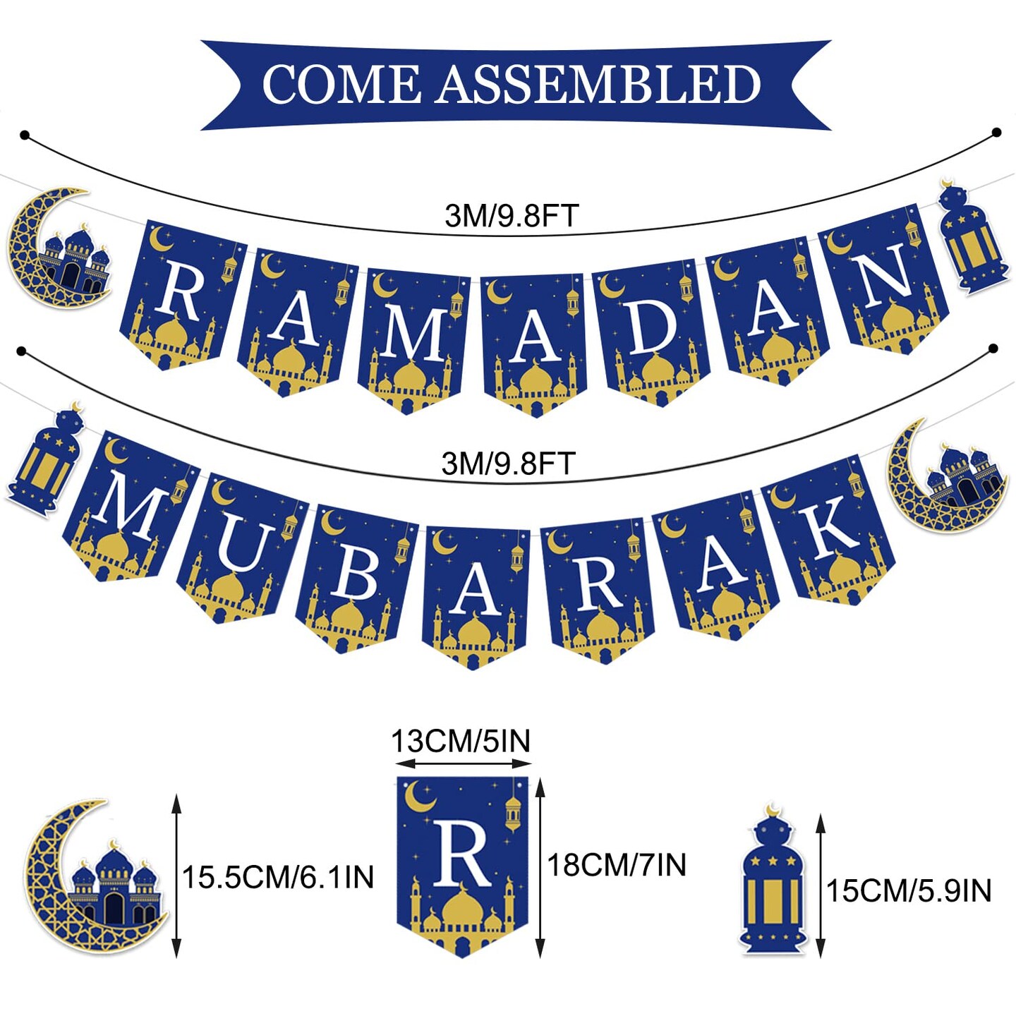 Ramadan Mubarak Banner Muslim Ramadan Mubarak Bunting Banner Garland ...