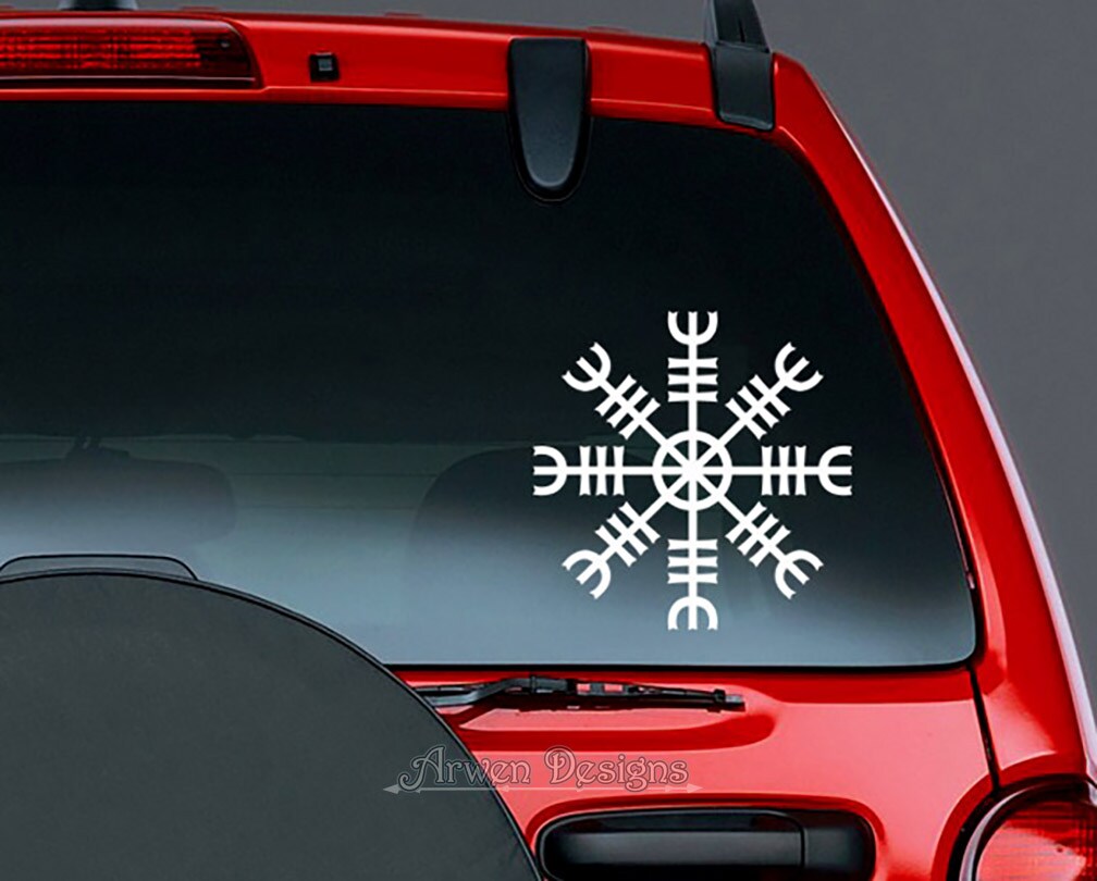 Helm of Awe Viking CAR DECAL, Norse Mythology, Heathen Sticker, Pagan ...