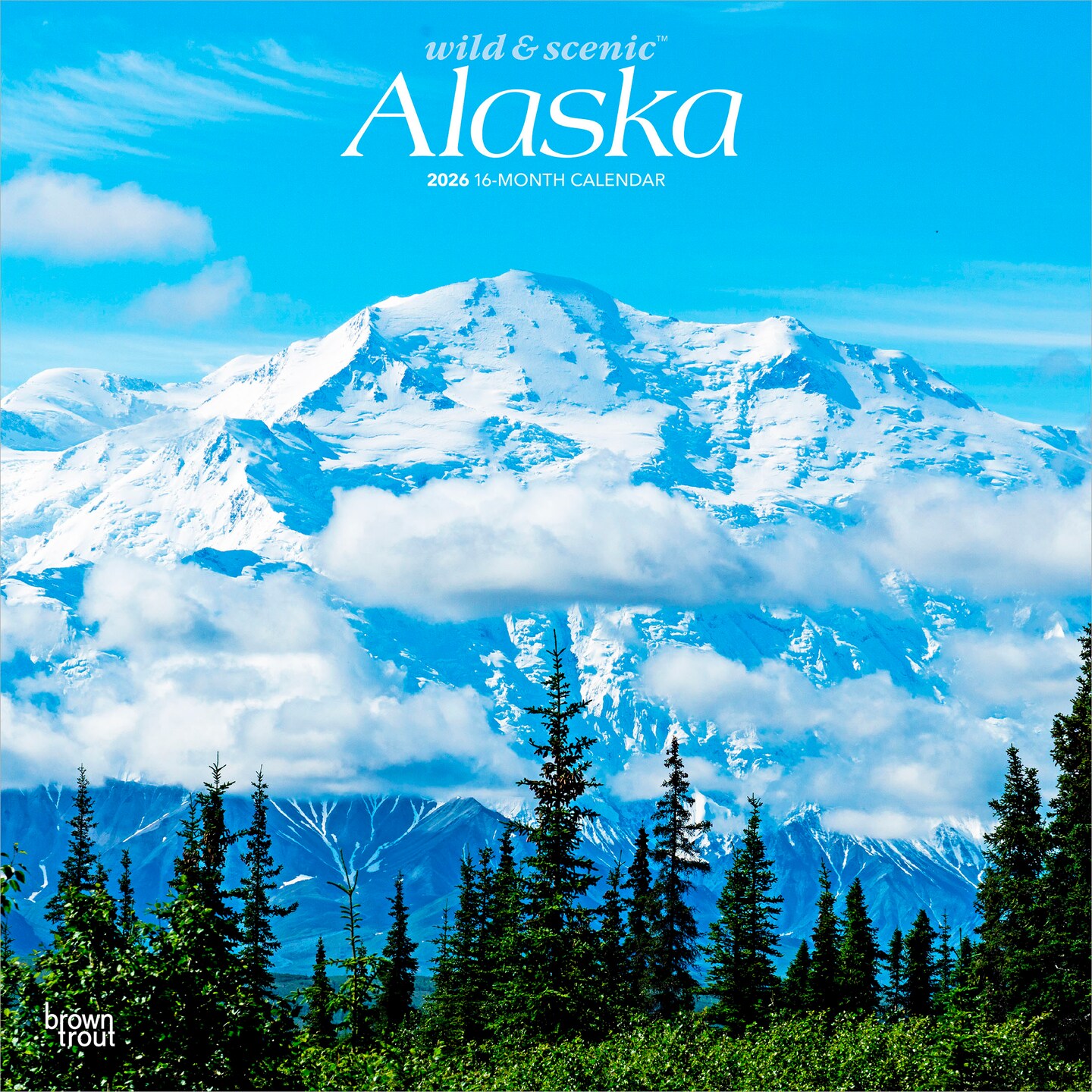 Alaska Wild & Scenic | 2026 12 x 24 Inch (Hanging) Monthly Square Wall ...