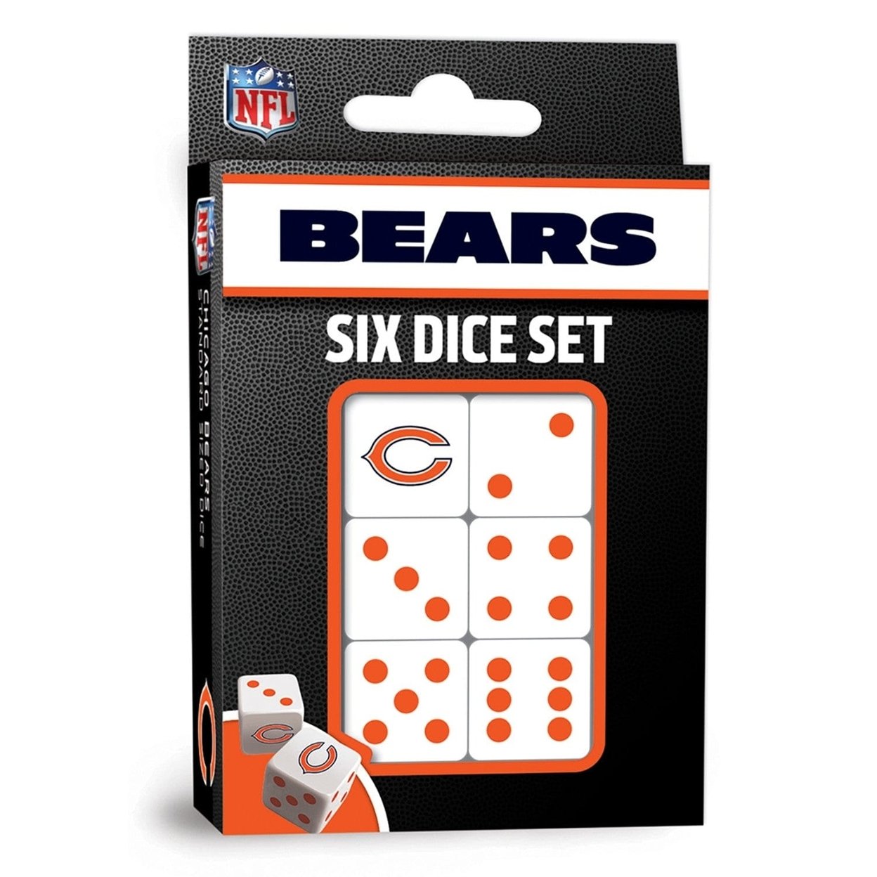 Chicago Bears Dice Set 6 Piece D6 Gaming Dice Team Logo Colors 16Mm ...