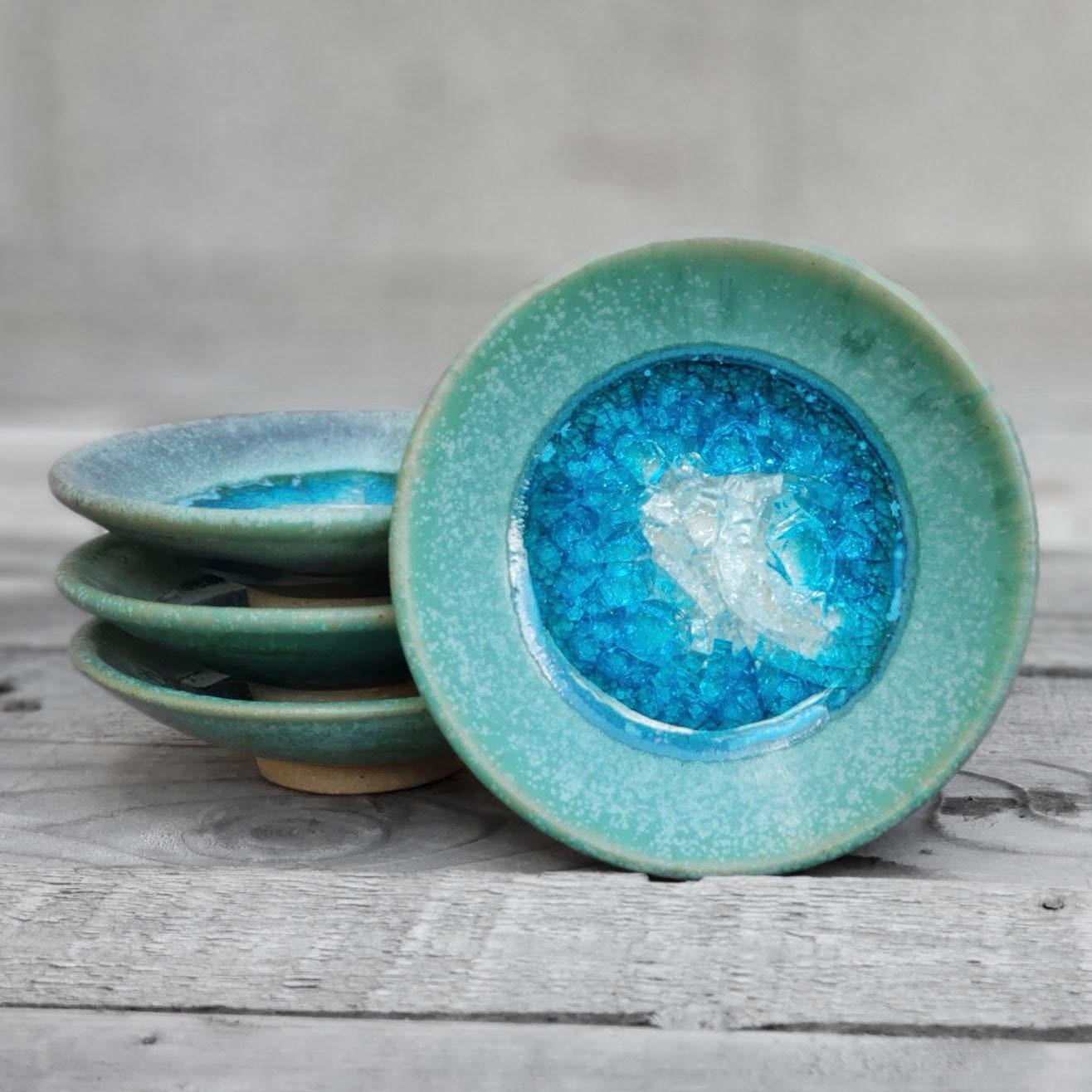 Handmade Pottery Geode Glass Ring Dish | MakerPlace by Michaels