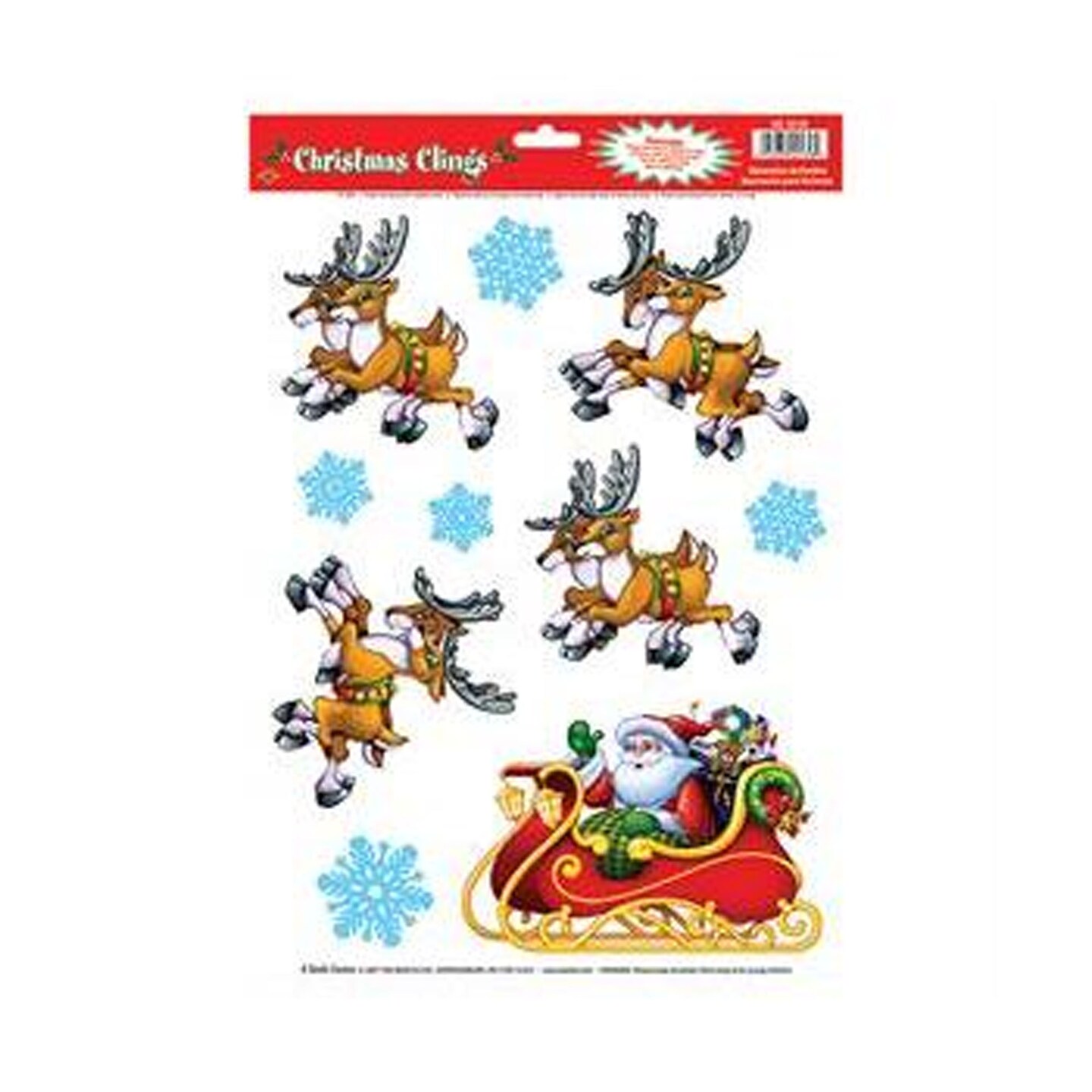 Santa Sleigh Window Clings | Michaels