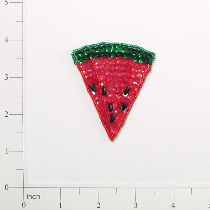 2 1/2" x 2 1/4" Watermelon Slice Sequin Applique/Patch | Michaels
