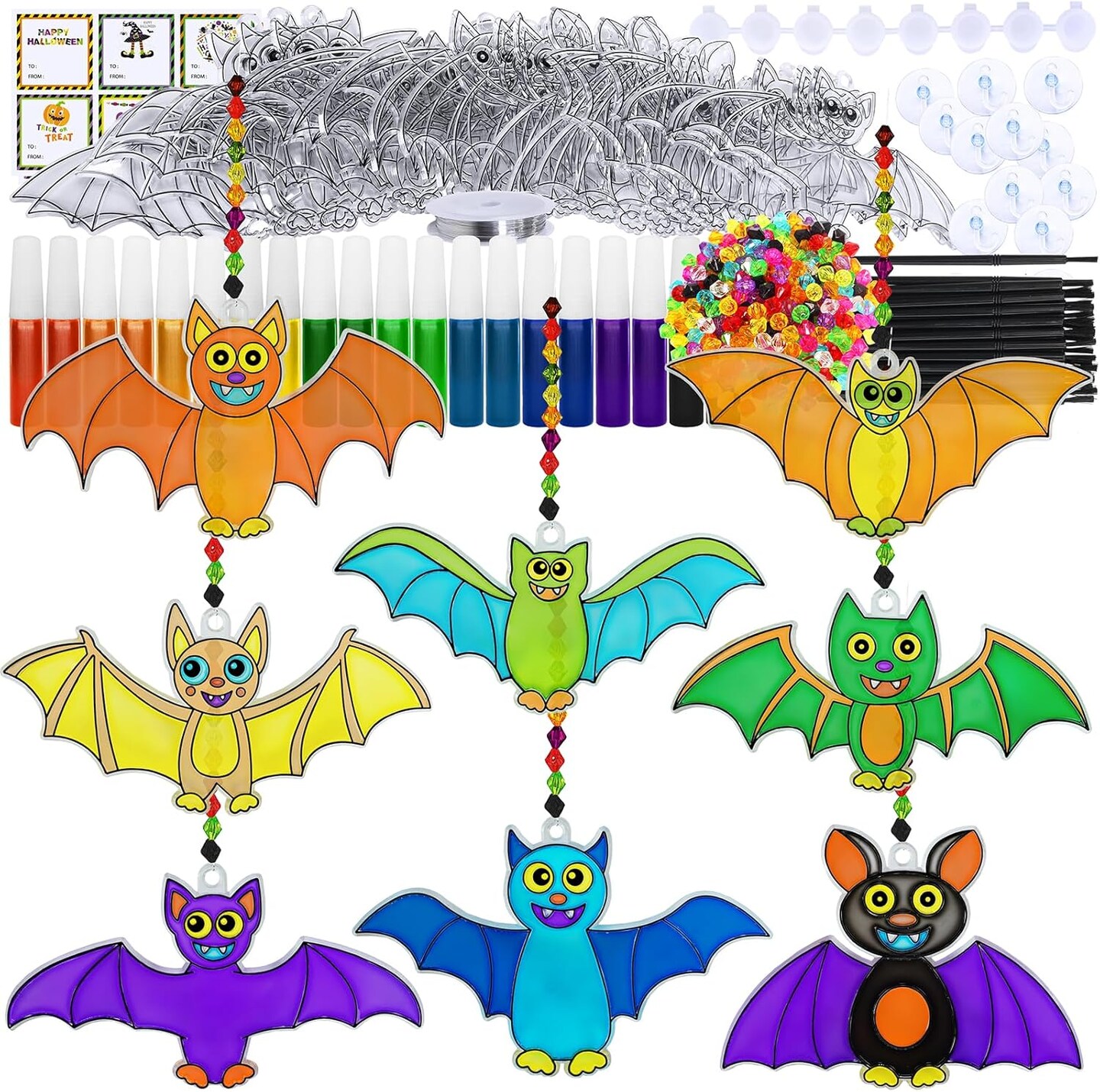 24 Sets Halloween Bat Suncatchers | Michaels