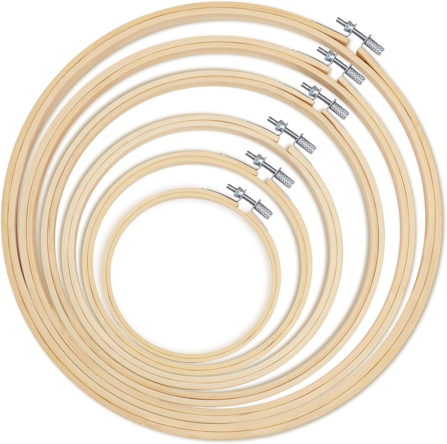 6 Pieces Embroidery Hoop 4 Inch to 10 Inch,Bamboo Circle Frame | Michaels