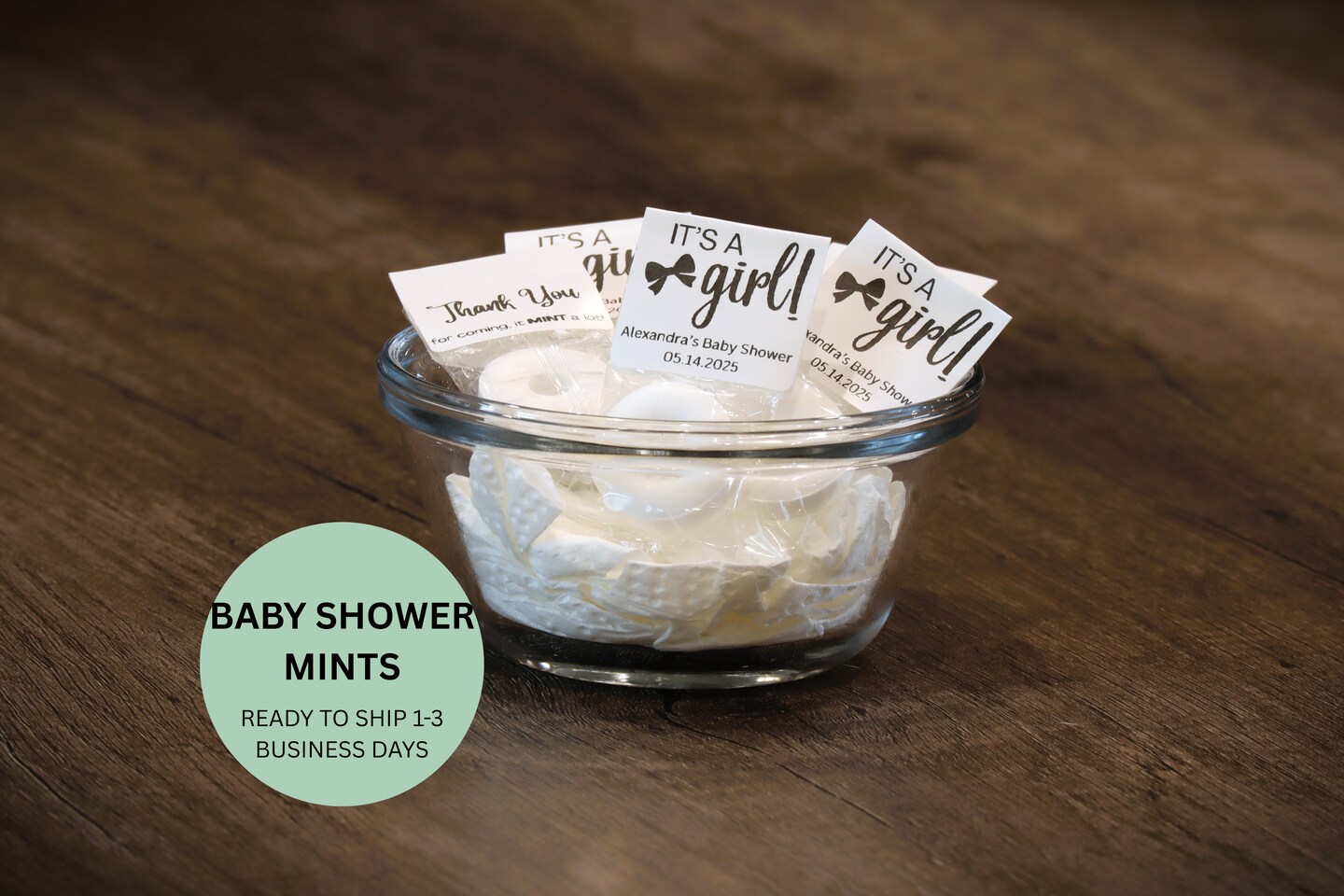 Baby Shower Mint-It's a Girl Mints-Personalized-Baby Shower Favor Mints ...