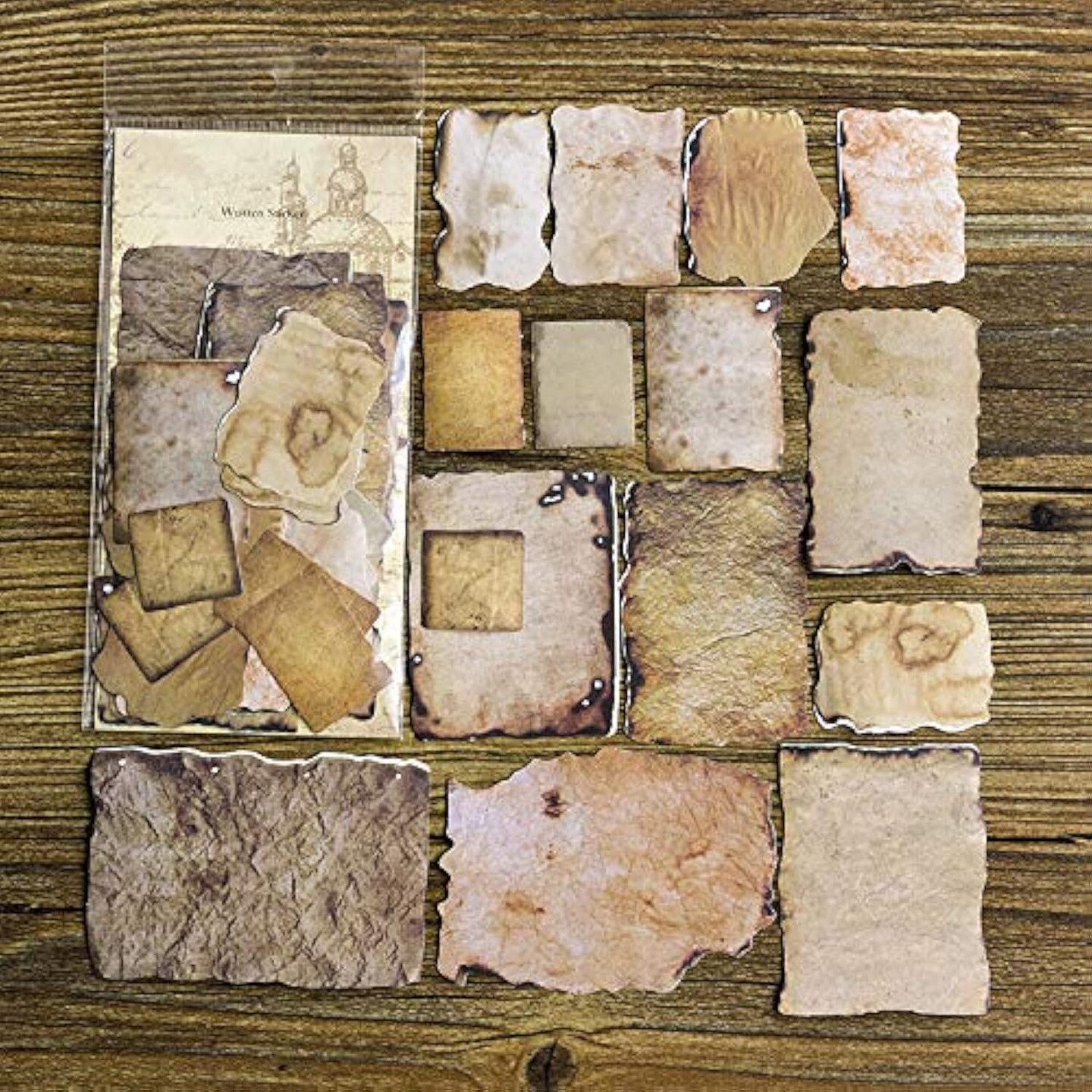 90 PCS Aged Paper Scrapbook Stickers Antique(Old Fashion) | Michaels