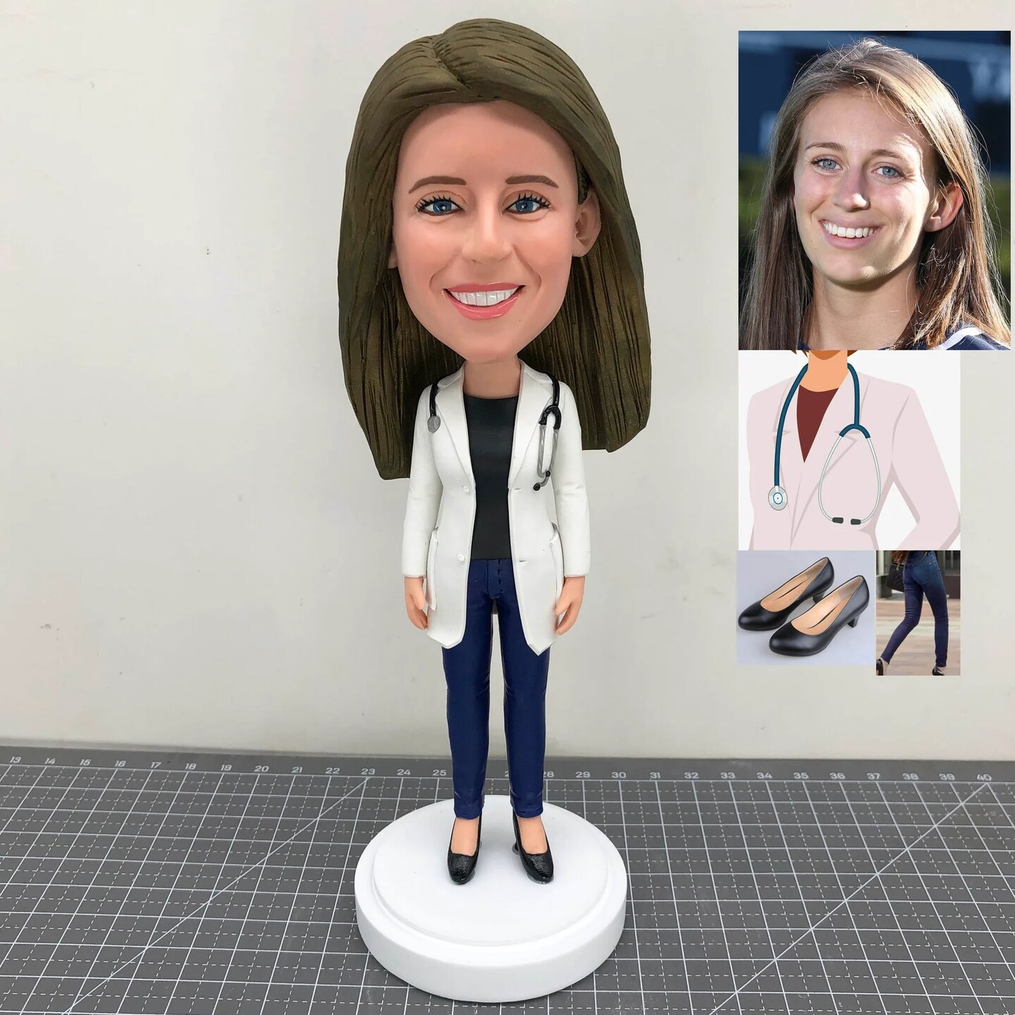 Custom Bobblehead Female Doctor, Graduation Gifts For Female Doctors ...