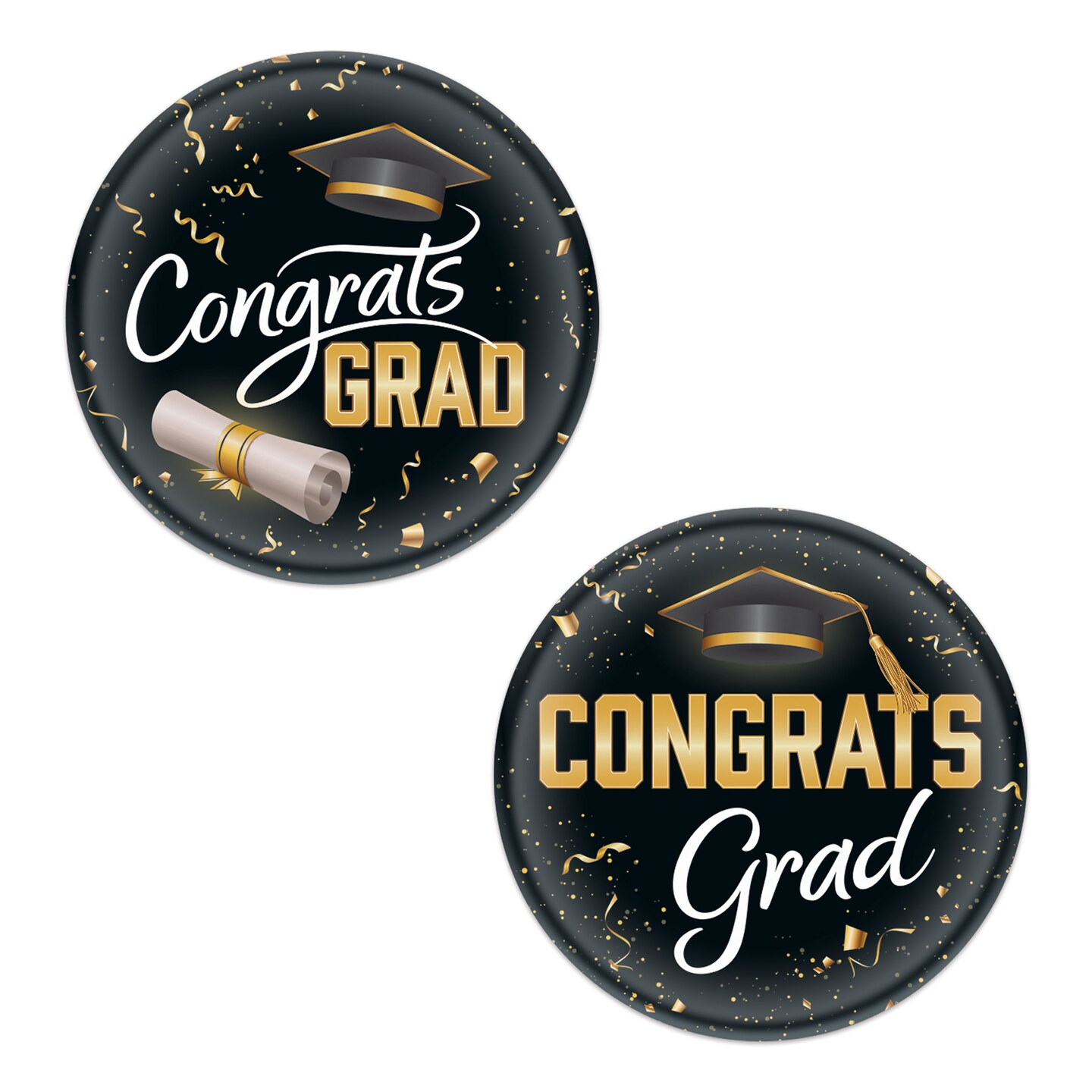 Beistle - 2" - Multicolor - Graduation Celebration Buttons - 12 Pieces ...