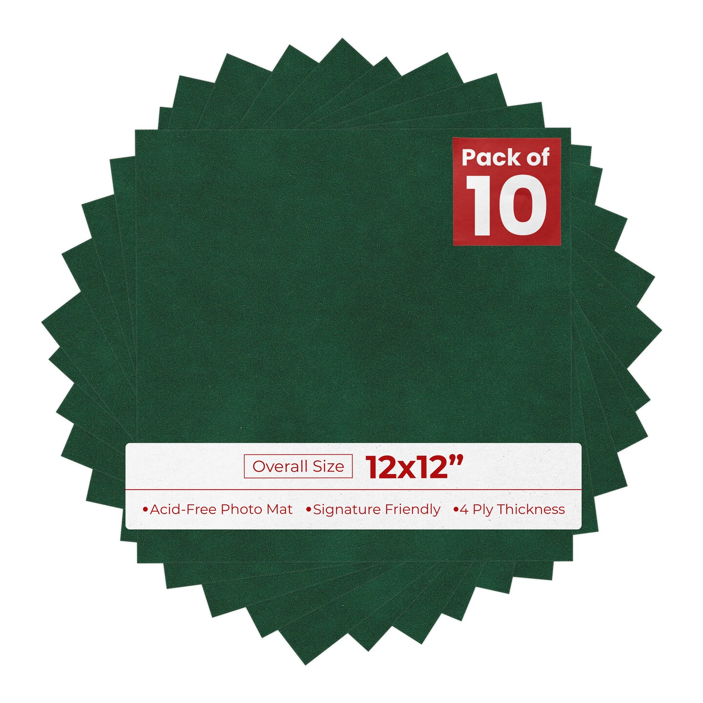 Green Suede 12x12 Uncut Mat Board - Blank Sheets, No Opening, Color ...
